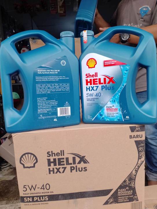 OLI SHELL HX 7 5W-40 KEMASAN DUS ISI 4 GALON | Lazada Indonesia
