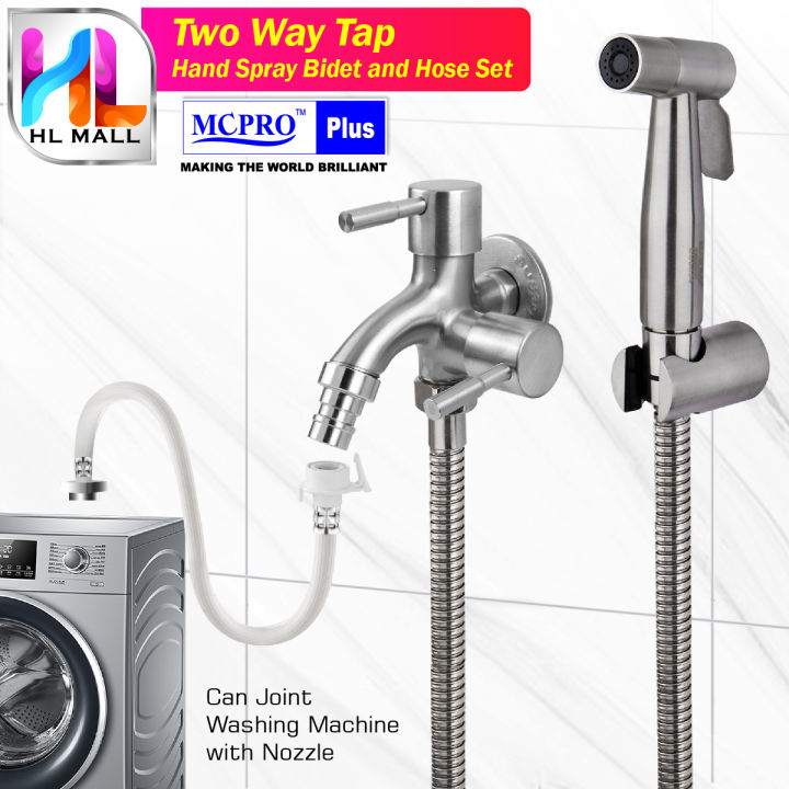 MCPRO Stainless Steel SUS304 Bathroom Faucet TWO WAY TAP bidet spray ...