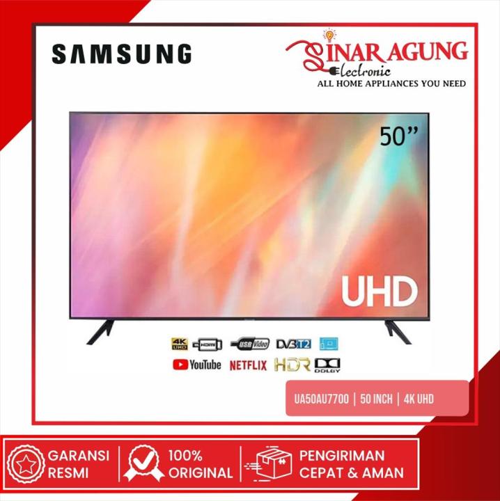 [COD] SMART TV / LED SAMSUNG UA50AU7700 / 50AU7700 CRYSTAL UHD (4K / 50 INCH) GARANSI RESMI ...