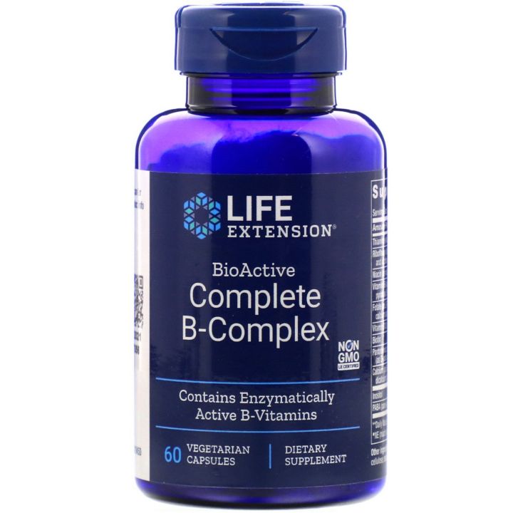 READY STOCK Life Extension, BioActive Complete B-Complex, 60 Vegetable ...