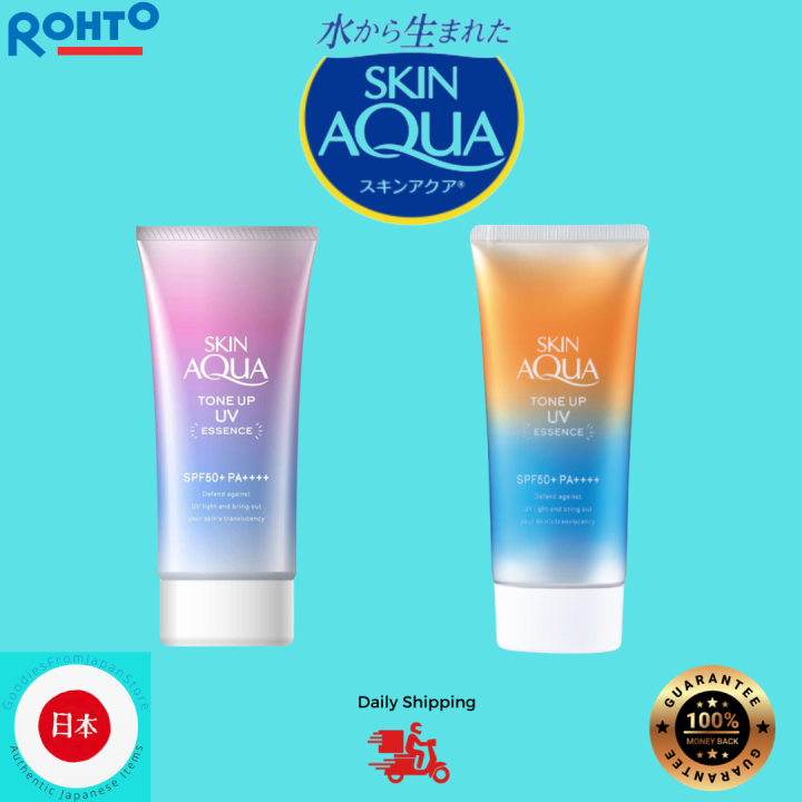 ROHTO Skin Aqua Tone Up UV Essence SPF 50+/PA++++ 80grams Japan | Lazada PH