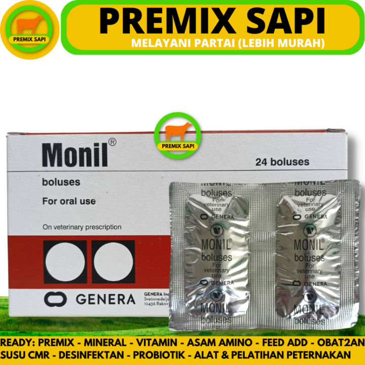 MONIL 1 BOLUS - Obat Cacing Sapi Kuda Babi Kerbau Domba Kambing Hewan ...
