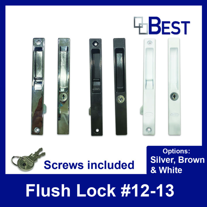 Matex Flush Lock # 12-13 with Key Sliding Door (1 pair) | Lazada PH