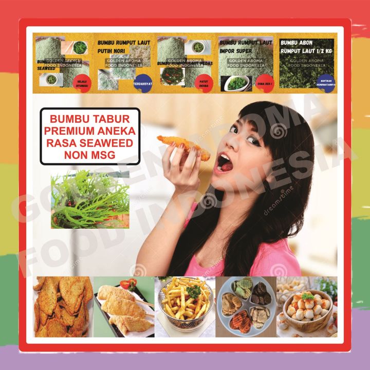 Bumbu Tabur Rumput Laut Seaweed Non MSG 1 kg Bubuk Rumput Laut Seaweed ...