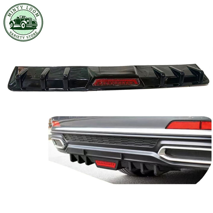 Rear Sedan Spoiler Diffuser 2019-2022 ABS Carbon Fiber/Black Retrofit ...