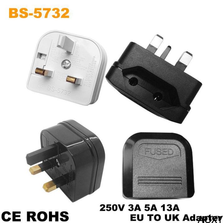 European Euro Eu 2 Pin To Uk 3Pin Power Socket Travel Plug Adapter ...