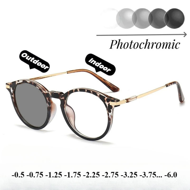 -50 -75 -125 -175 -225 -275 Men's Photochromic Myopia Glasses Women ...