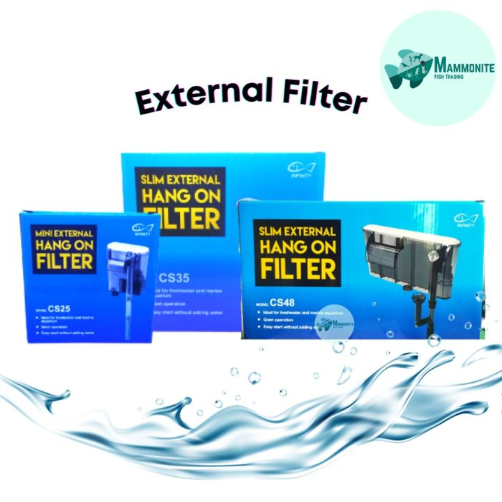 Infinity Mini External Hang On Back HOB Filter For Small Aquarium ...