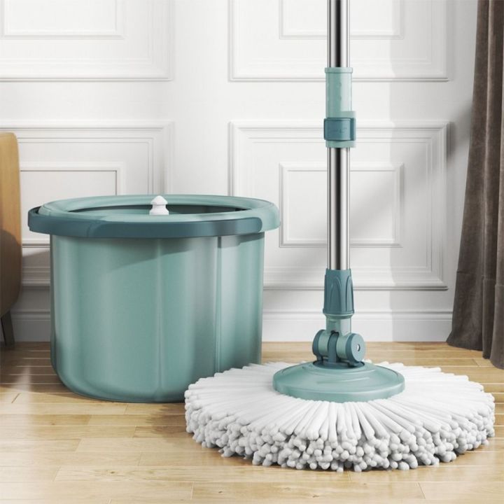 MENGAI Tự tách Bộ cây lau nhà xoay và xô Tự vắt Tay cầm mở rộng Cây lau ...