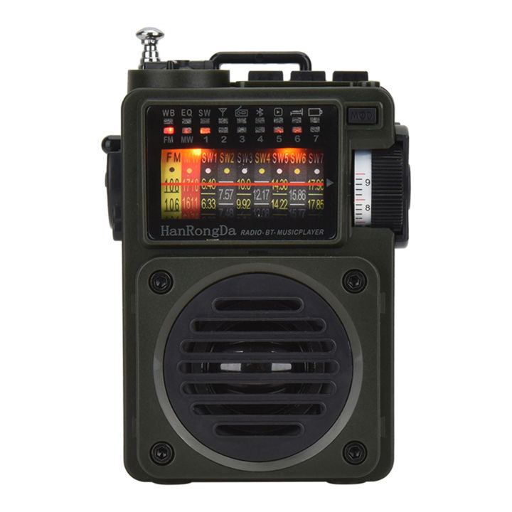 HRD-700 AM FM Radio Music Player Portable Receive Signal Rechargeable ...