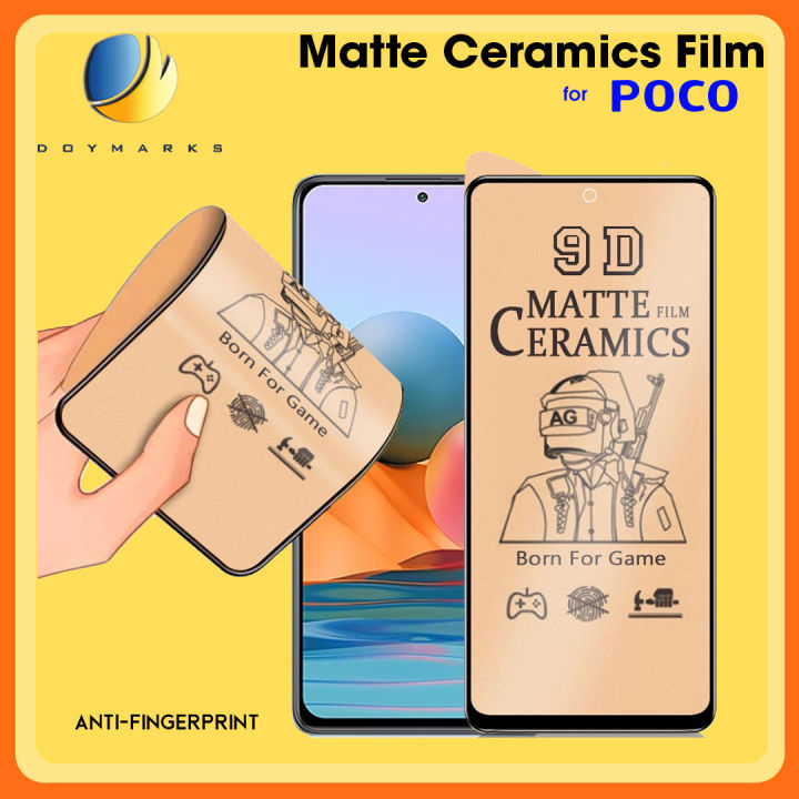 Poco C40 Matte Ceramic Film Born for Game Full Cover Full Glue Anti ...