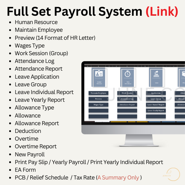 Full Set Payroll Template | Lazada
