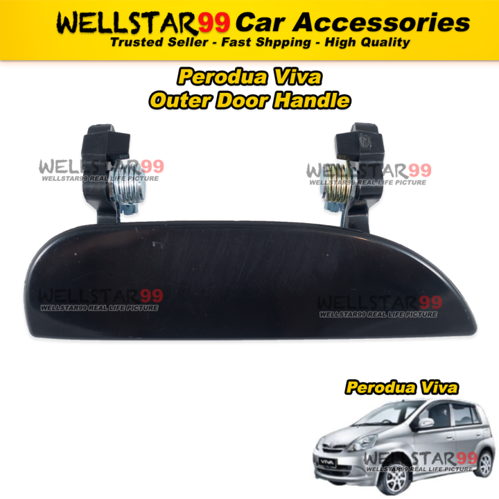 Perodua Viva Door Outer Handle Black Door Handle | Lazada