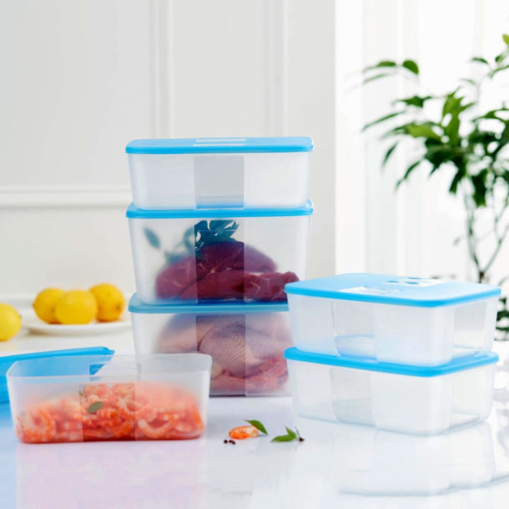Tupperware 1.7-liter and 2.3-liter frozen fresh-keeping box 6-piece set ...