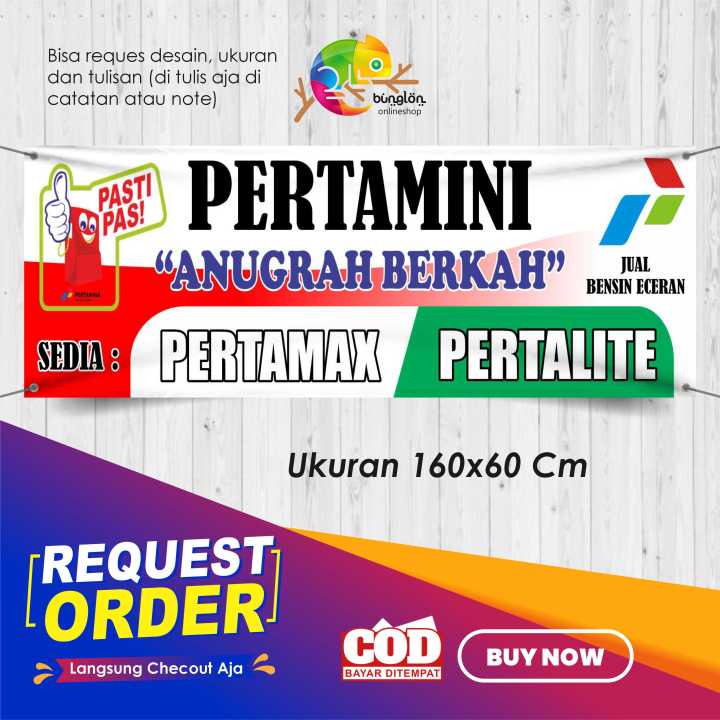 Spanduk Banner 160x60 Pertamini Custom Desain | Lazada Indonesia