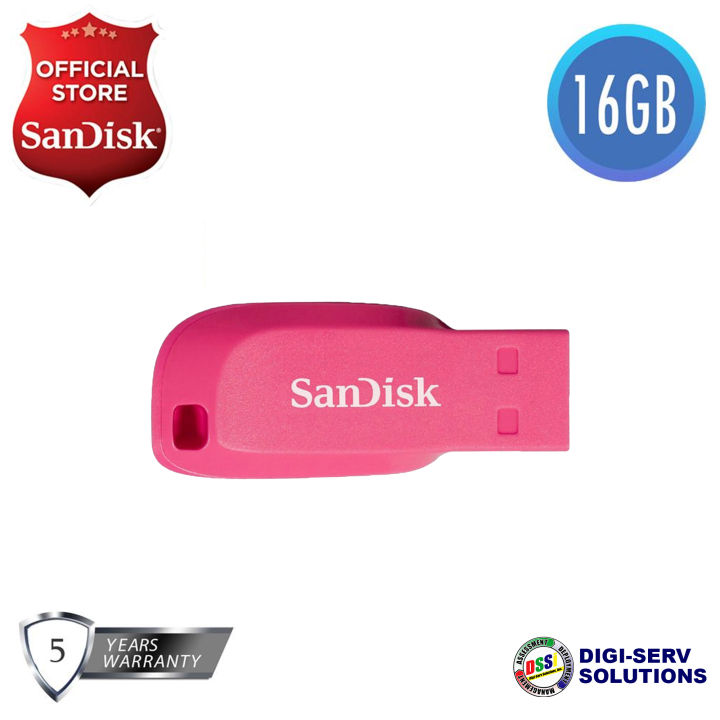 SanDisk Cruzer Blade 16GB USB 2.0 Flash Drive - ELECTRIC PINK | Lazada PH