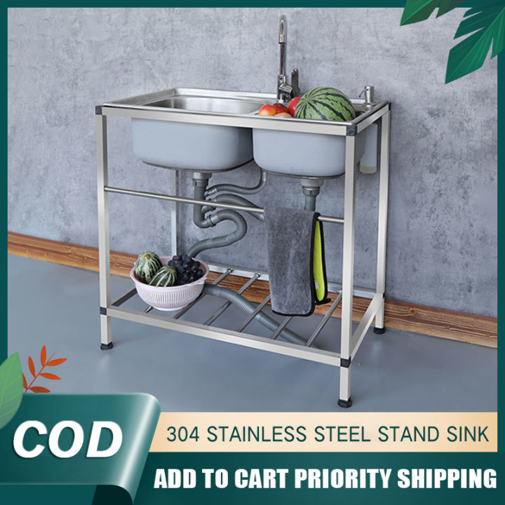 Guga Kitchen Sink 304 Stainless Steel Sink Single Sink48*35CM/Double ...