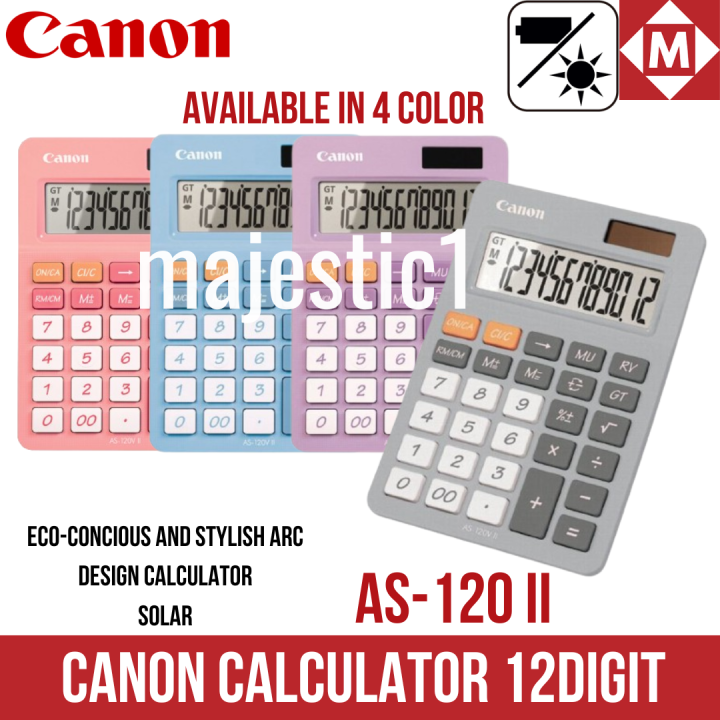 Canon Desk Type Calculator AS-120V II 12 Digits | Lazada PH