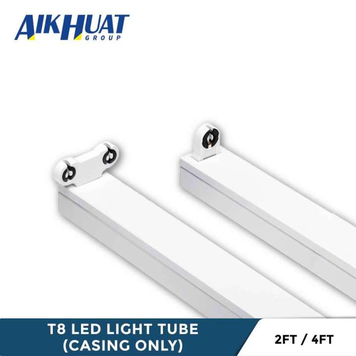 (2FT & 4FT) T8 LED Tube Casing Fitting Thin/Thick for LED T8 Tubes ...