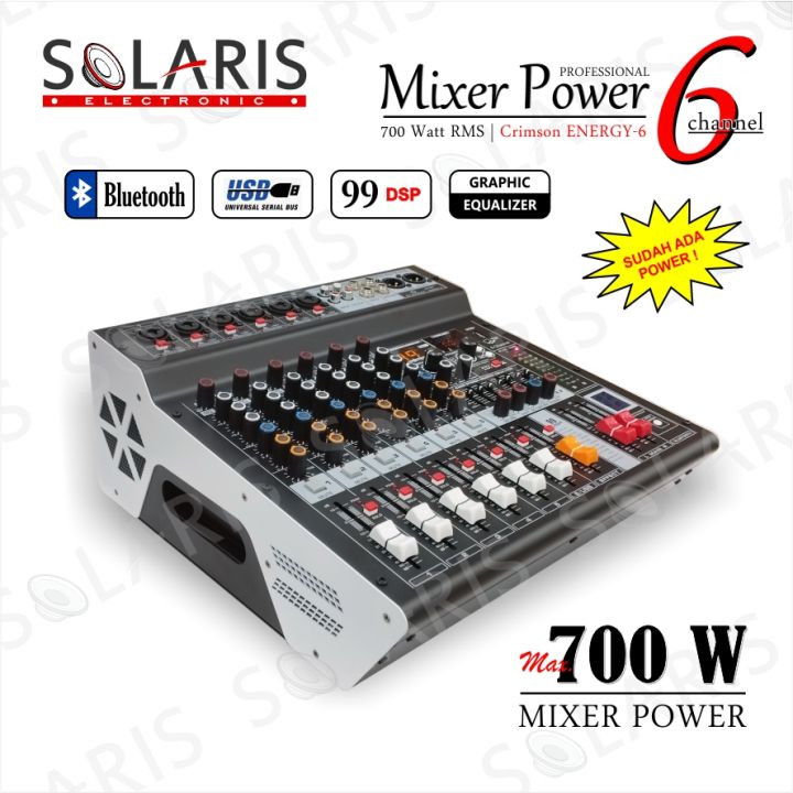 POWER MIXER 6 Channel 700 Watt CRIMSON Tipe ENERGY 6 ORIGINAL | Lazada Indonesia