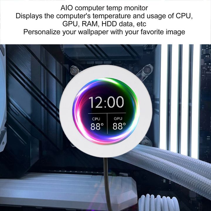2.1 Inch AIO Computer Temp Monitor 2.1in CPU Temp Monitor Real Time ...