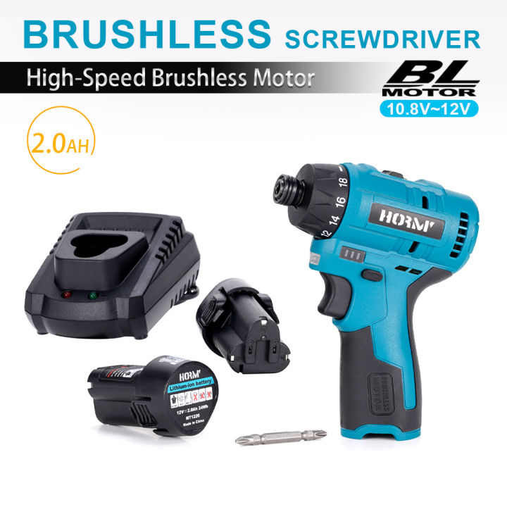 12V Brushless Cordless Screwdriver 35N.m Electric Drill Rechargeable Li ...
