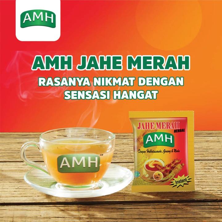 Jahe Merah AMH Renceng Gula Aren Original Bubuk Murni Super Sachet ...