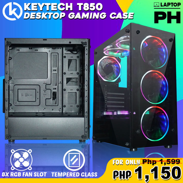 KEYTECH T850 TEMPERED GLASS GAMING PC CASE ONLY | Computer Case, High ...