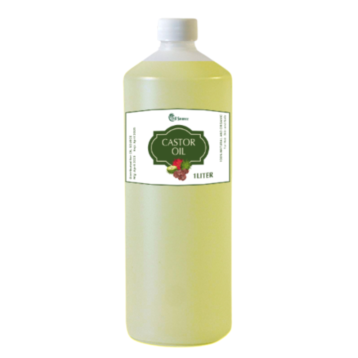 Oil Source Castor Oil 1 Liter Cold-Pressed Hexane-Free Organic and ...