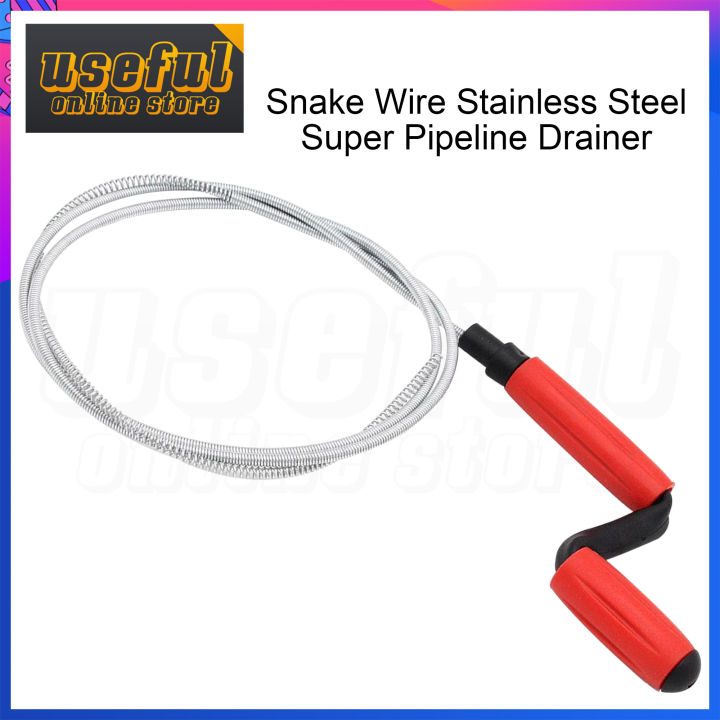 Useful Snake Wire Super Pipeline Stainless Dredging Tool Handheld Drain ...