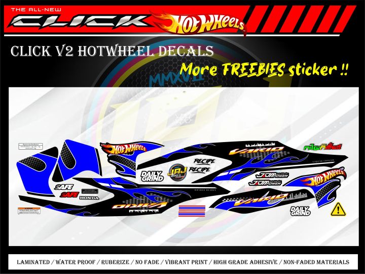 Honda Click Version 2 HOT WHEELS Decals Sticker | Lazada PH