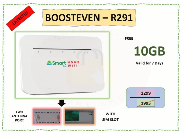 FREE LIFE TIME OPENLINE LTE ADVANCE BOOSTEVEN R291 (SMARTBRO HOME WIFI any sim pwede | Lazada PH