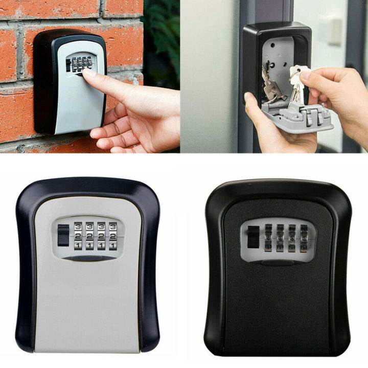 Key Safe Box 4 Digit Wall Mounted Outdoor High Security Code Lock ...
