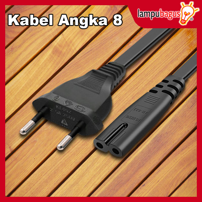 Kabel Power Angka 8 / Kabel Power Printer / Kabel Cas Panjang 1.8 Meter ...