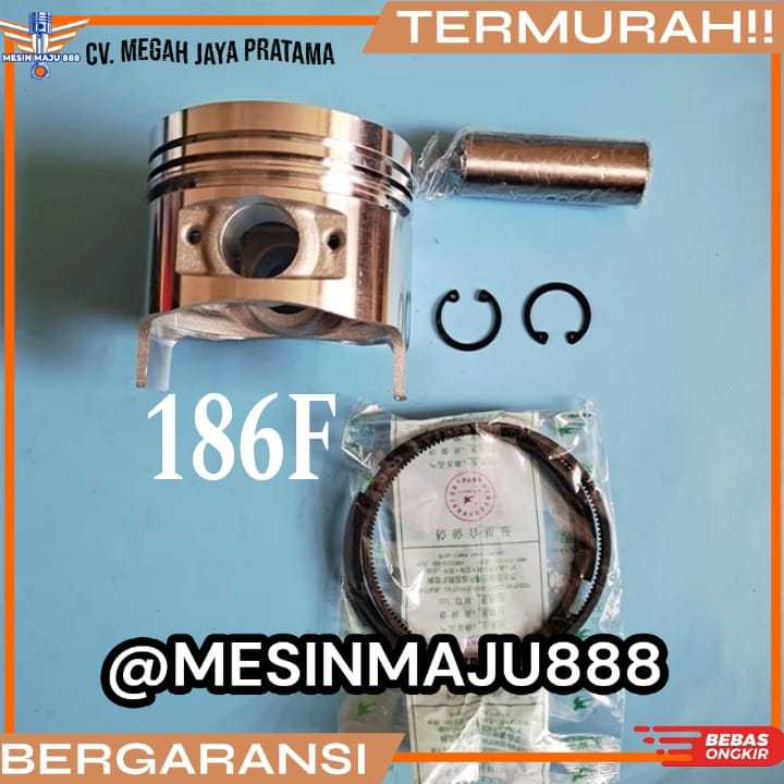 186F PISTON ASSY LENGKAP + RING GENSET SILENT MESIN SOLAR | Lazada ...