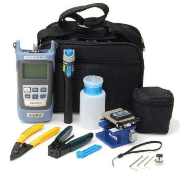 FTTH Tool Kit SET Lengkap OPM VFL Cleaver FO Fiber Optik Toolkit TAS ...
