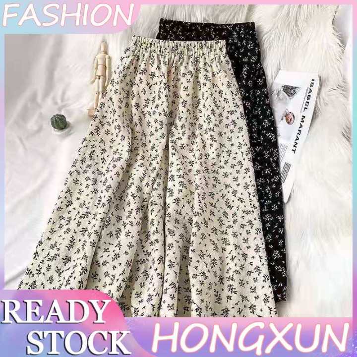 กระโปรงทรงเอสไตล์เกาหลีฤดูร้อนขนาดพิเศษ HONGXUN สำหรับผู้หญิงเอวสูงย้อน ...