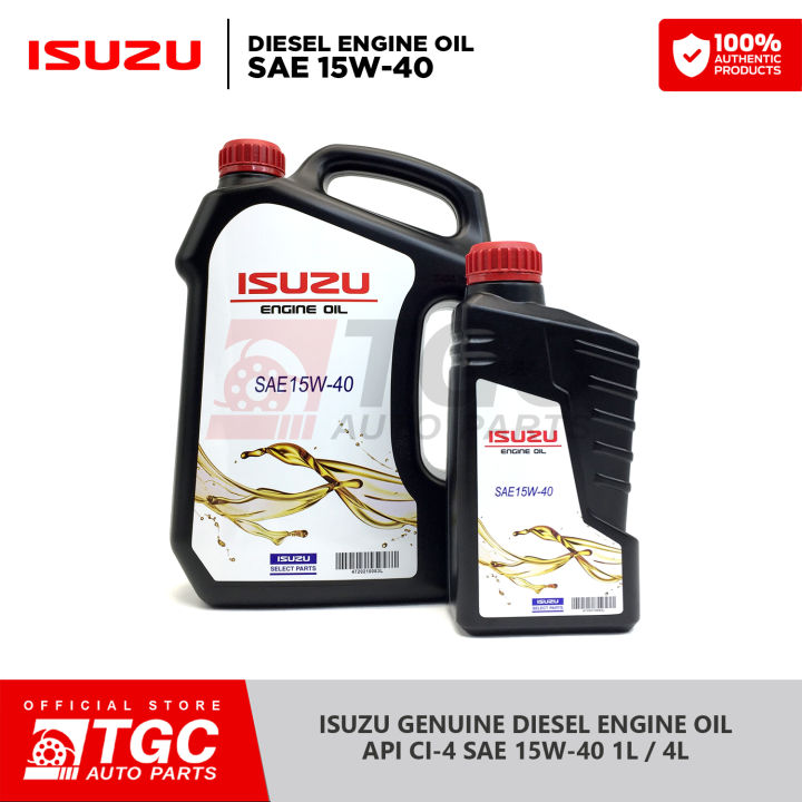 ISUZU Genuine Diesel Engine Oil API CI - 4 SAE 15W-40 1 Liter or 1 Gallon - 1pc | Lazada PH