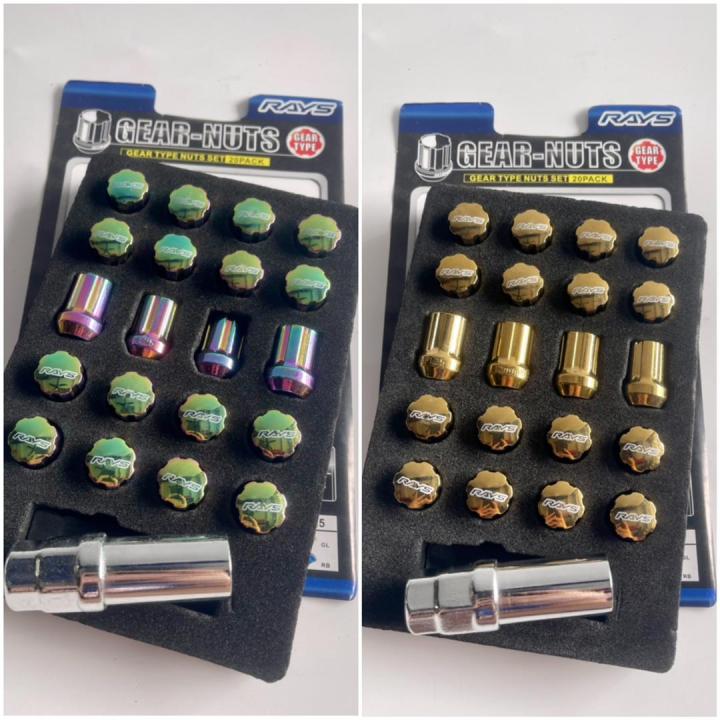 Rays Racing Wheel Nut Short Besi Heavy Duty Tyre Nut M12 x P1.25 20pcs ...