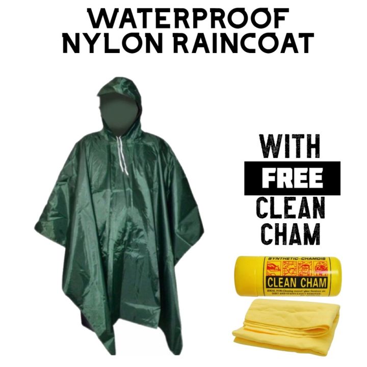 YAMAHA MIO i 125 HEAVY DUTY RAINCOAT (armygreen) kapote with Clean Cham ...