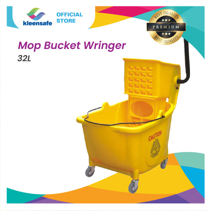 Kleensafe 32L Heavy Commercial Mop Squeezer mop Bucket Industrial Mop ...