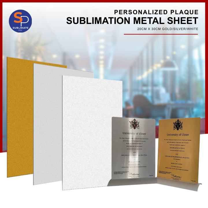 Sublimation Metal Sheet Plaque | Glitter Coated Award Plate (Gold ...