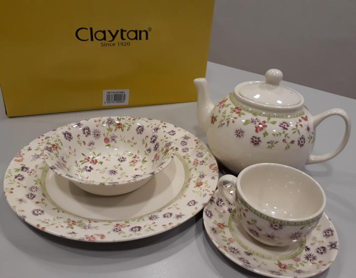 Claytan Porcelain Tableware 24pcs Deluxe Dinner set | Lazada