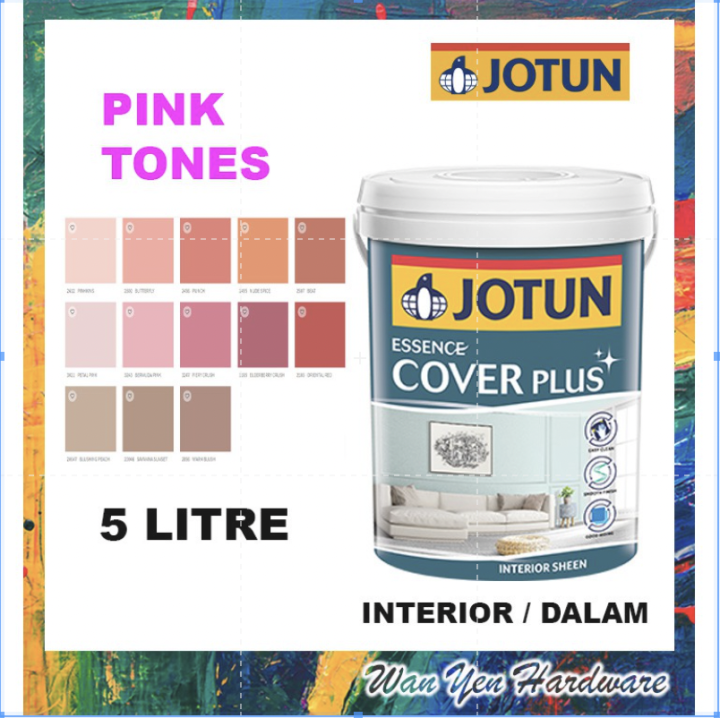 5 LITRES ( PINK TONES ) JOTUN ESSENCE COVER PLUSS SHEEN ( ENTERIOR/DALAM ) | Lazada