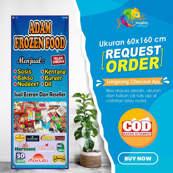 Spanduk Banner Jajanan Frozen Food | Lazada Indonesia