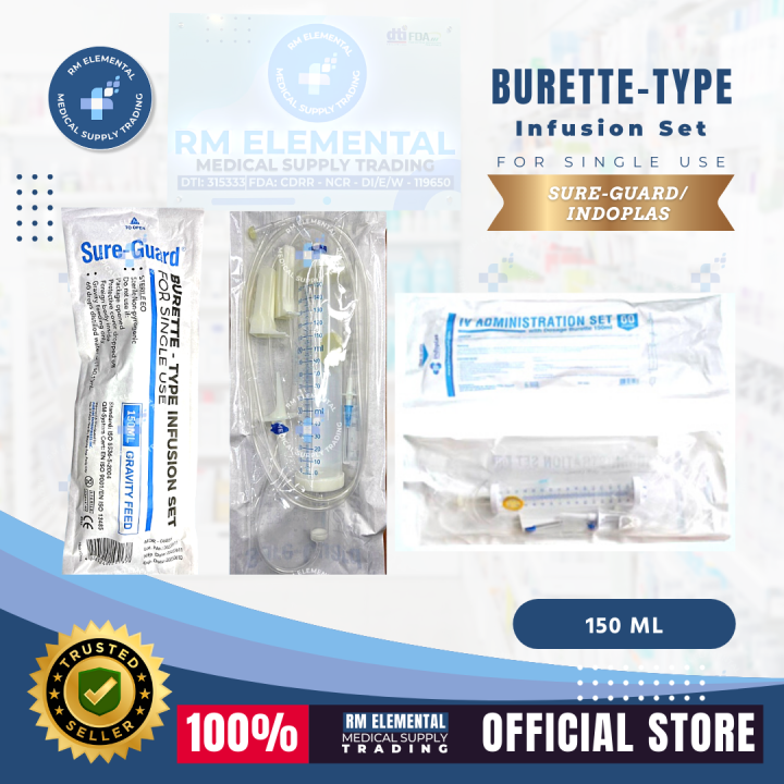 BURETTE / SOLUSET infusion set INDOPLAS / SURE-GUARD 150 ML | Lazada PH