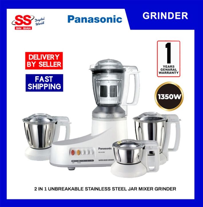 Panasonic Mixer Grinder With Multipurpose Jar 1000W 4 Jars MX-AC400 MX ...