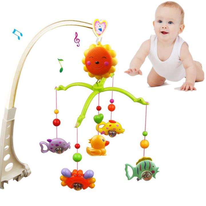 Music Rattles Bed Bell Lovely Baby Child Mobile Crib Cartoon Toy Box ...