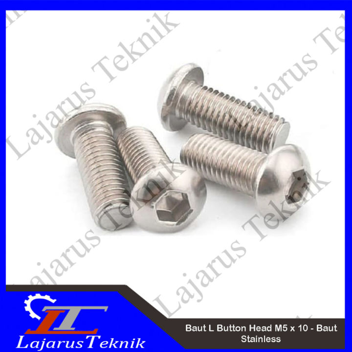 Baut L Button Head M5 x 10 - Baut Stainless | Lazada Indonesia