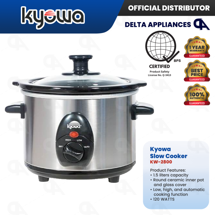 Kyowa Slow Cooker 1.5L Round Slow Cooker Original 1 Year Warranty KW ...